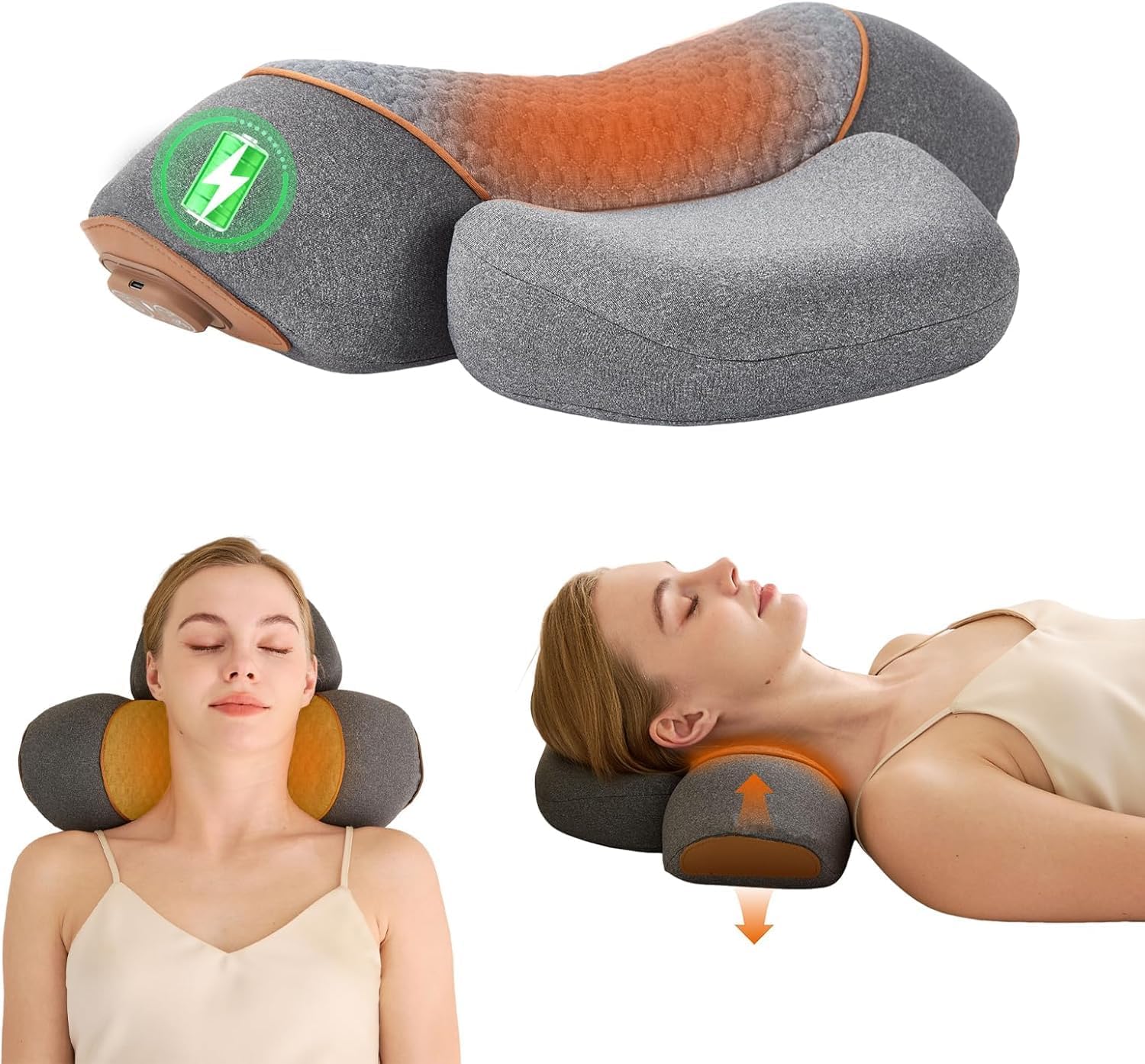Amazon.com: Bfhosehold 3-in-1 Rechargeable Neck Massager Pillow with ...