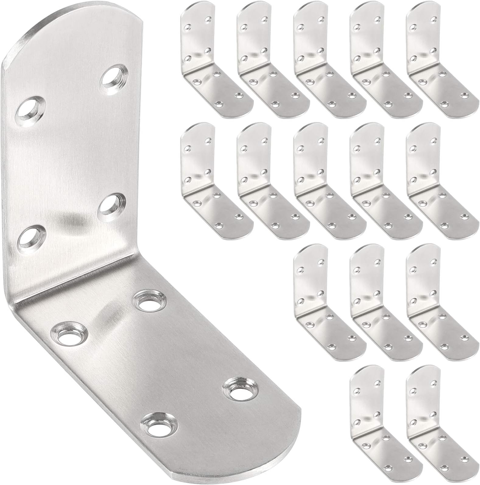 Amazon.com: AKOLAFE 10PCS Stainless Steel L Bracket, 3.3”x 1.9” Heavy ...