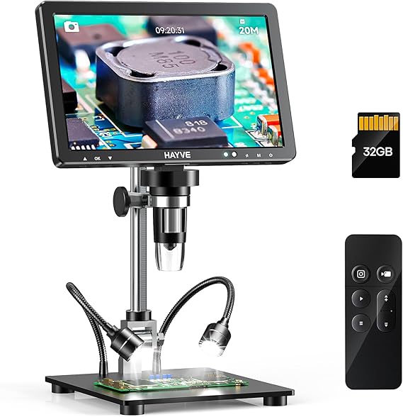 Amazon.com : Hayve DM12 10.1'' HDMI Digital Microscope, 2000X Coin ...