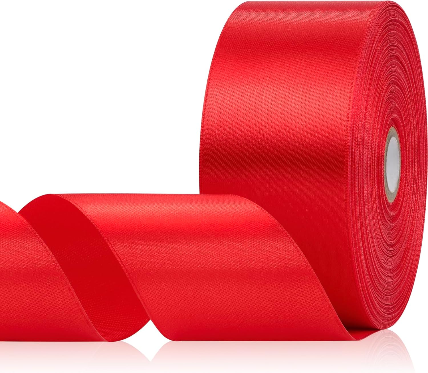 Amazon.com: Aoropo Red Ribbon 2 Inch, 60 Yards Red Satin Ribbon for ...