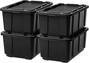 IRIS USA 102 L Contenedores Apilables Pesados para Camión, Paquete de 4 ...