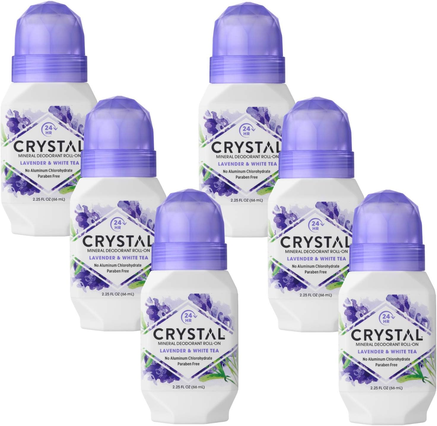 Amazon.com : CRYSTAL Mineral Deodorant Roll-On Unscented Body Deodorant ...