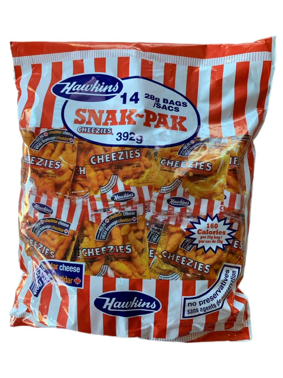 Amazon.com: Hawkins Cheezies SNAK-PAK, 14 x 28g/1oz Bags - (Imported ...