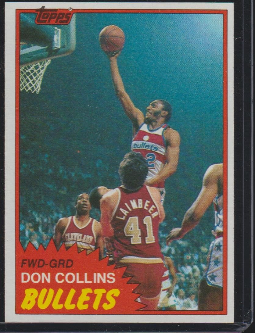 Amazon.com: 1981 Topps Don Collins Bullets Basketball Card #95 ...