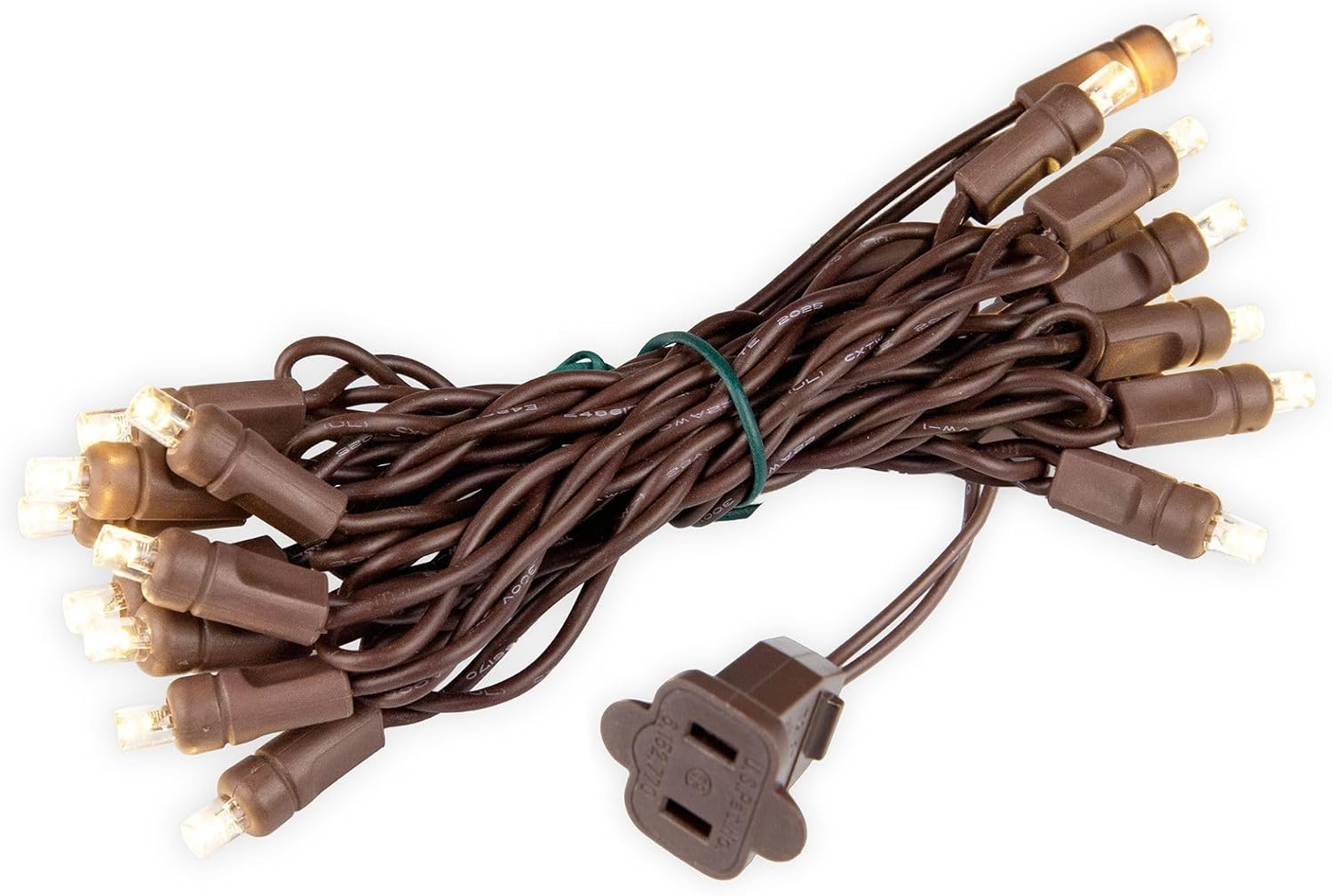 Novelty Lights 7 Feet 20 LED String Light, Warm White on Brown Wire, 4 ...