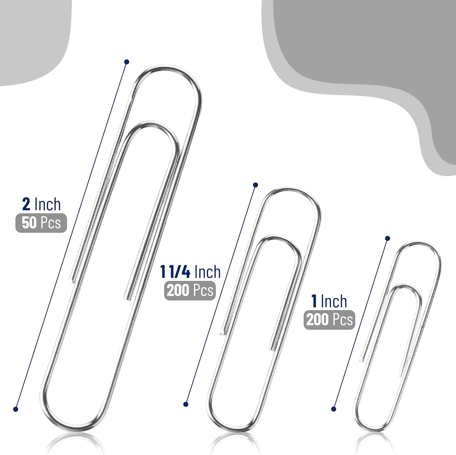 Bulk Paper Clips 280 Count Aazon.co : Paper Clips Assorted Sizes Ediu ...