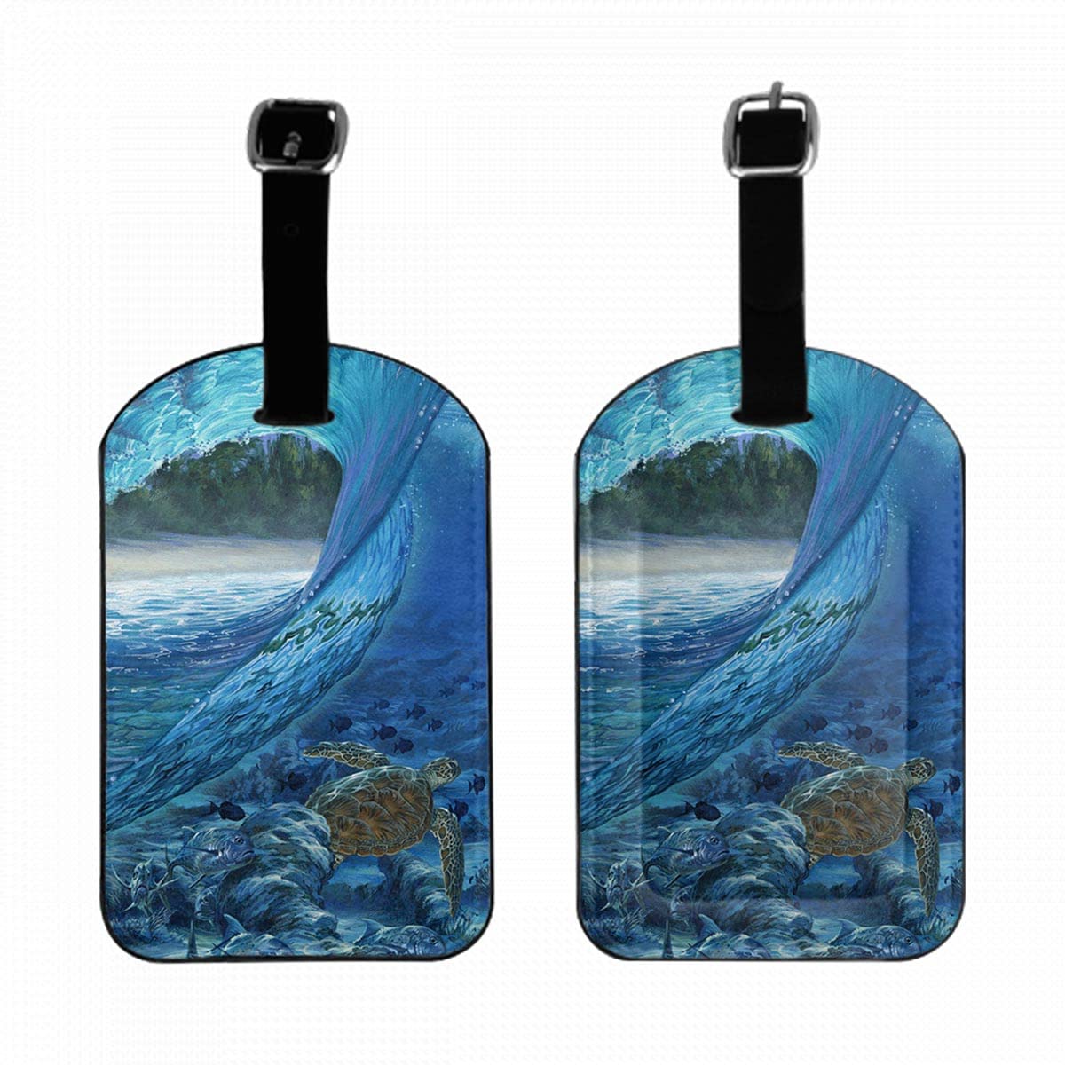 Zoczos Ocean Great Wave Luggage Tag With Name Id Card | Desertcart Morocco