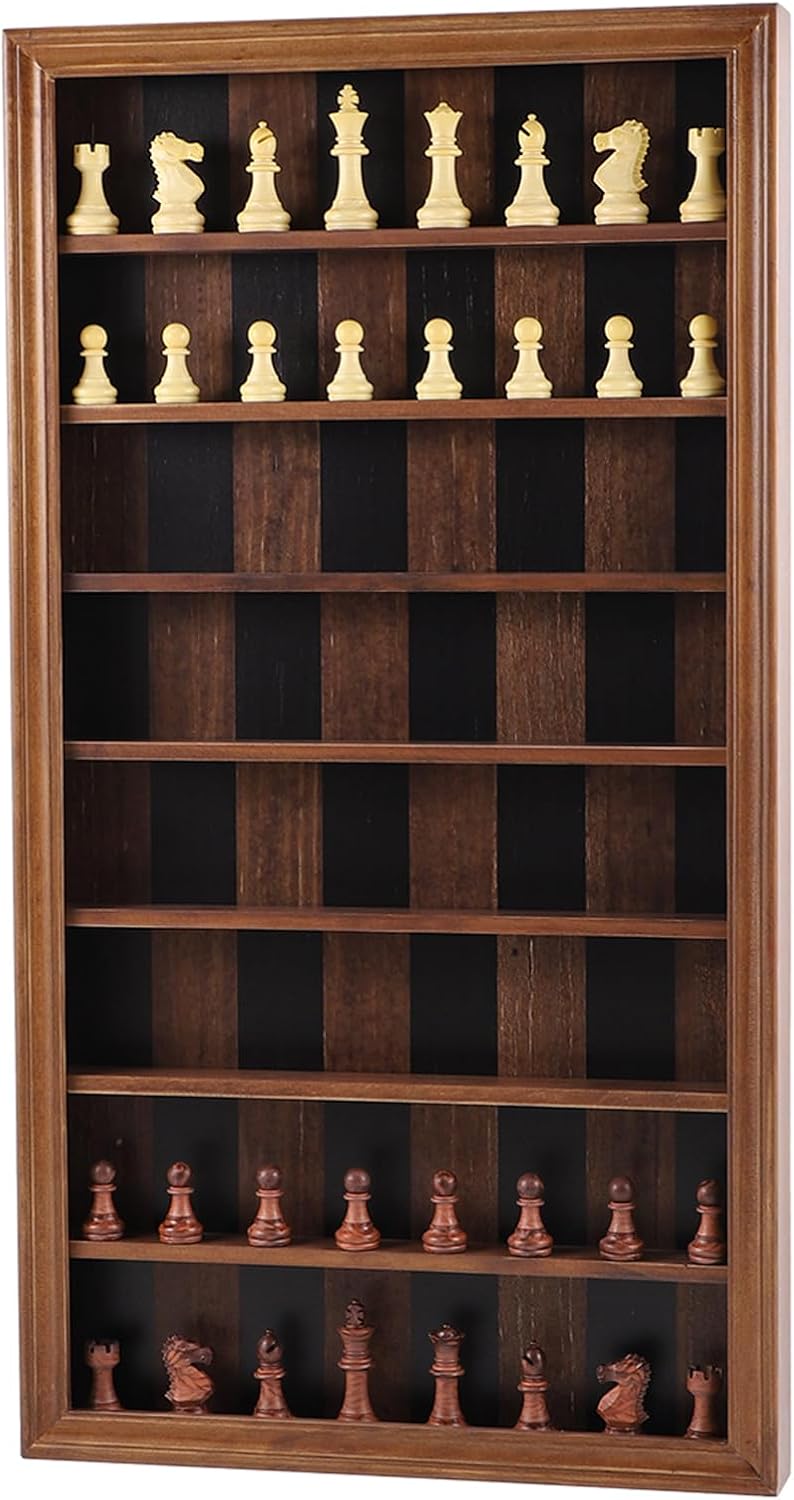 Amazon.com: Grhonior Wall Mount Chess Board Game Wooden Giant Chess ...