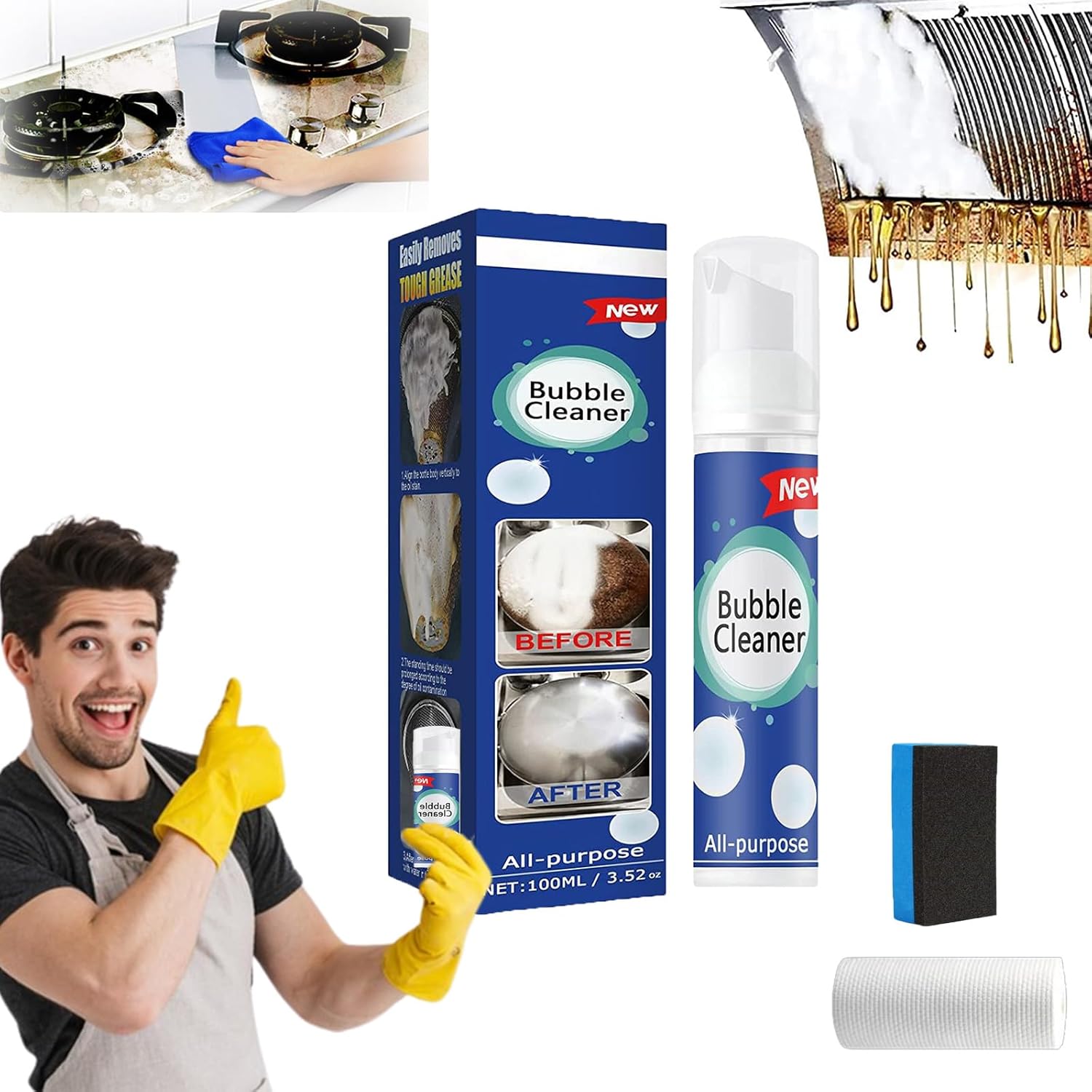 Amazon.com: Super Foam Bubble Cleaner, Super Magic Stain Remover Foam ...