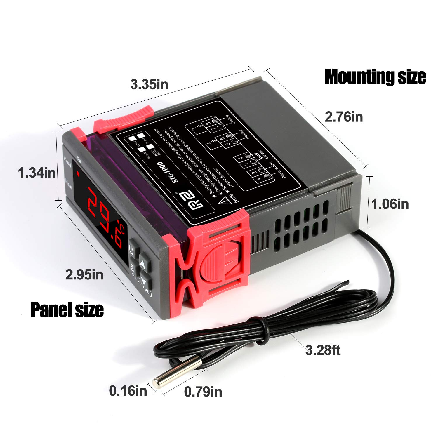 Snapklik.com : Digital Temperature Controller Centigrade Thermostat AC ...