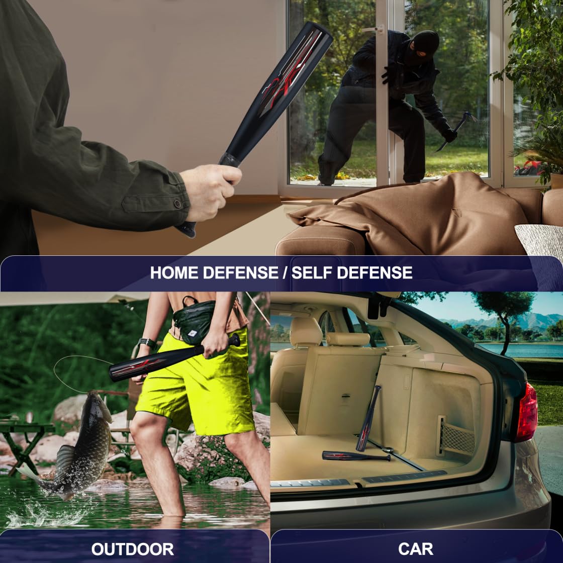 Snapklik.com : SECOTAN Baseball Bat, Aluminum One Hand 17-Inch Training ...