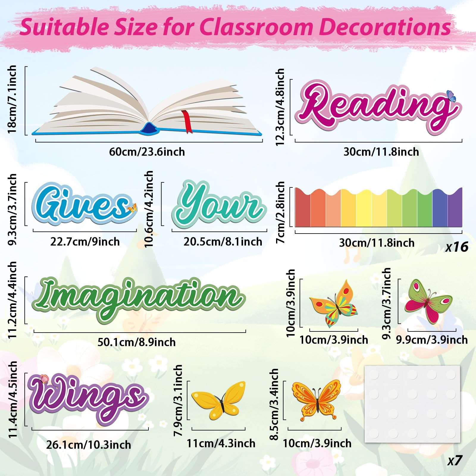 Snapklik.com : Reading Bulletin Board Decorations Set Classroom Spring ...
