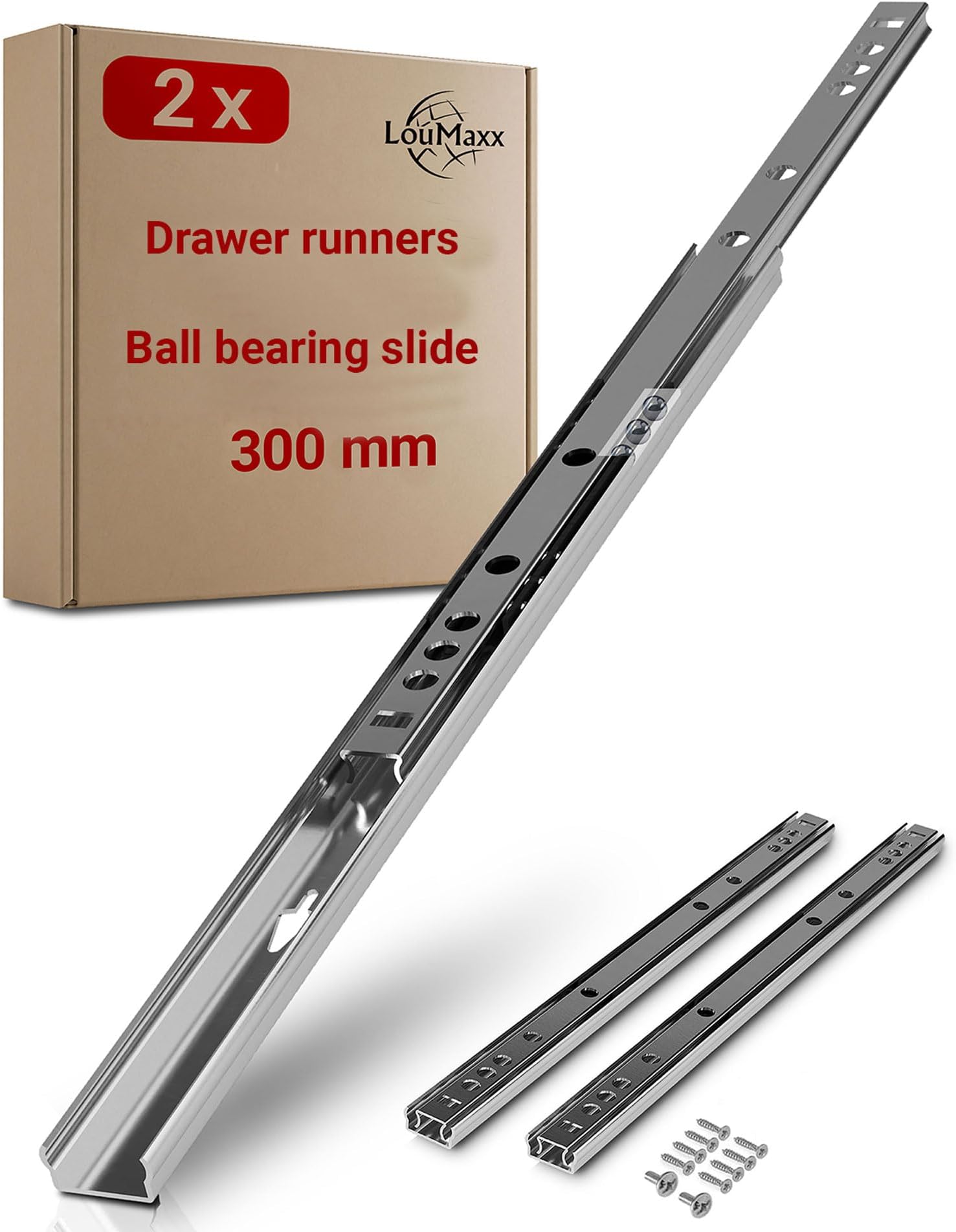 DRAWER RUNNER MFI 28MM X 278 EXTENDS TO 452MM : Amazon.co.uk: DIY & Tools