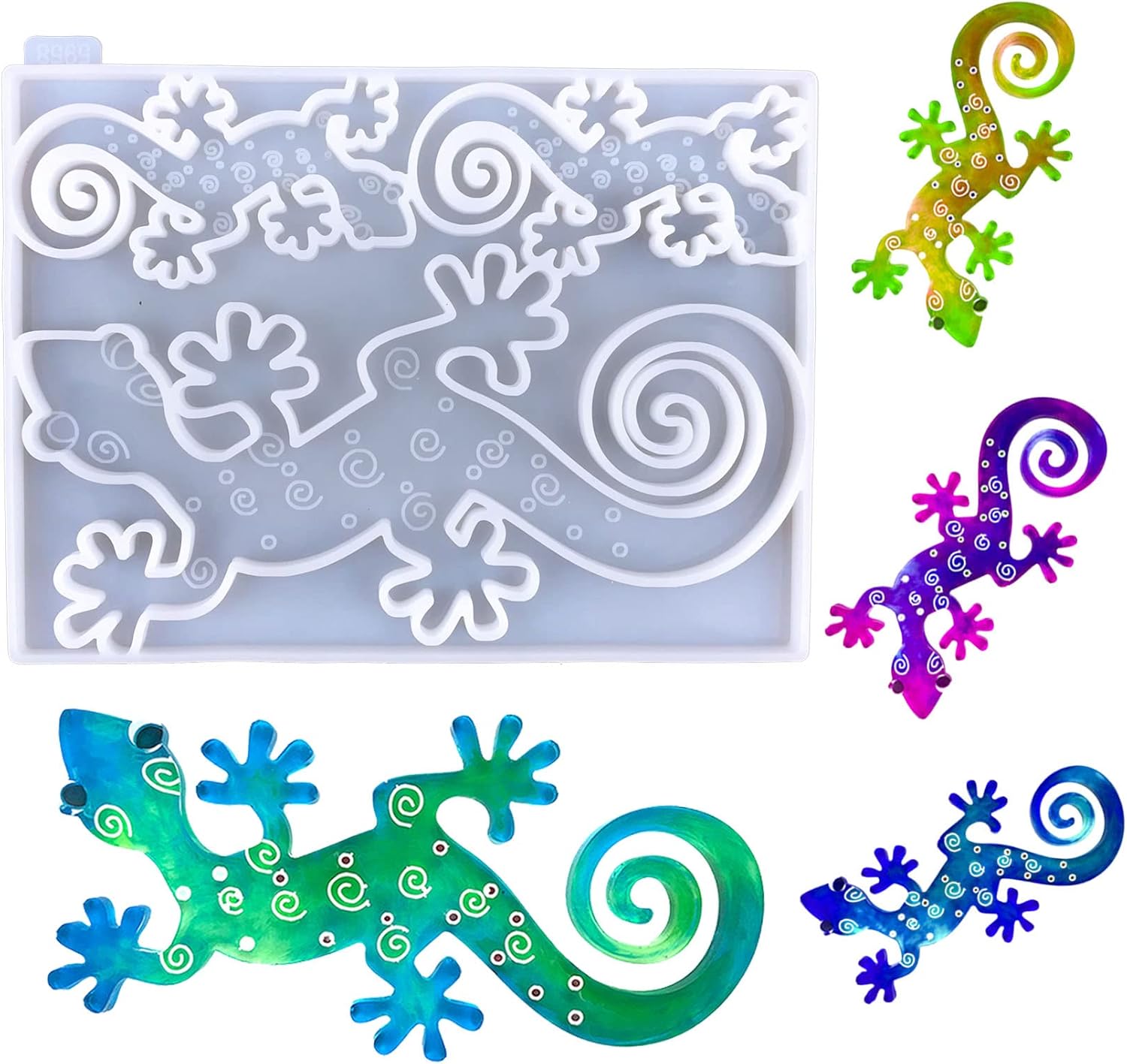 Amazon.com: Gecko Wall Hanging Silicone Resin Mold Gecko Lizard Shaped ...