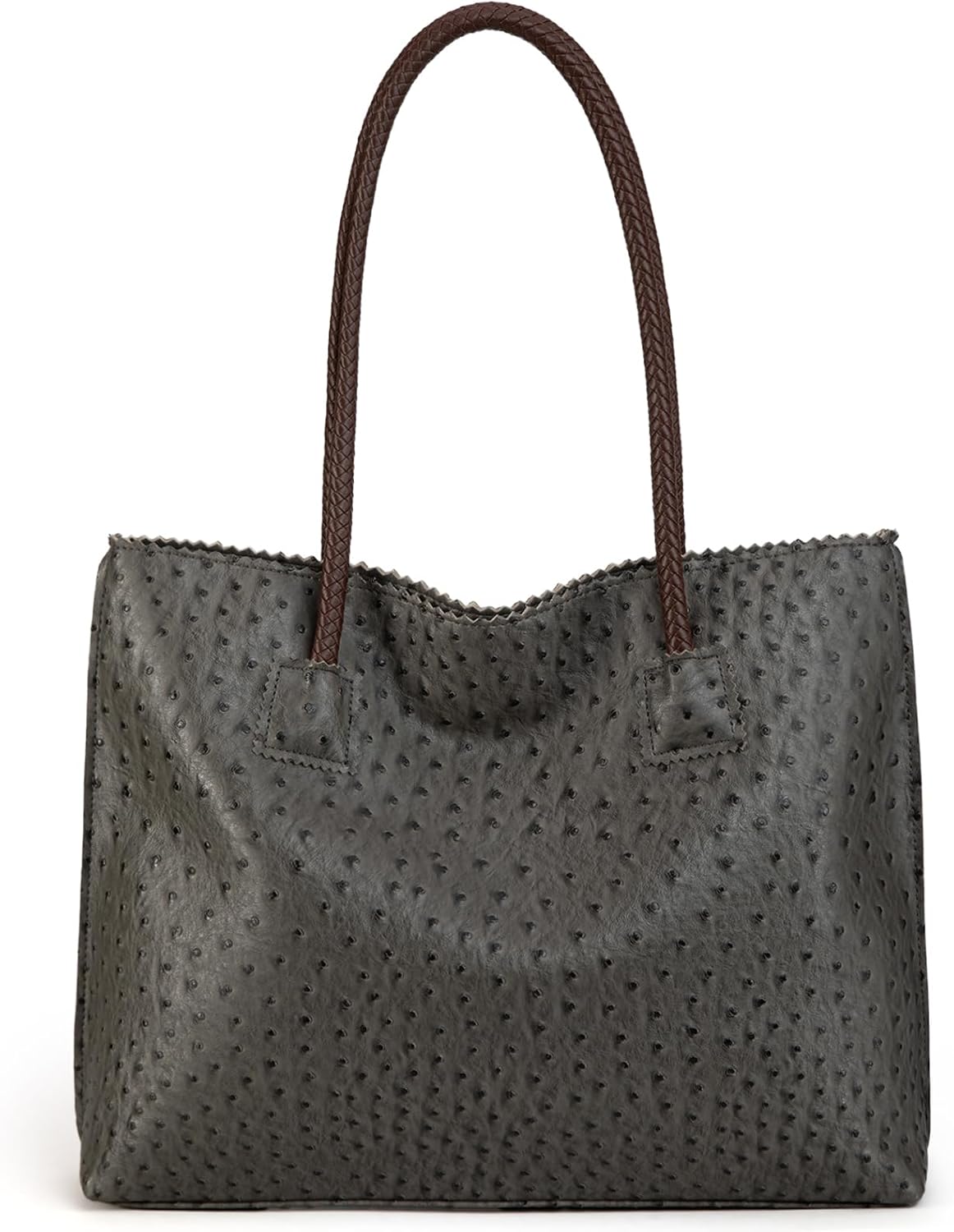 Amazon.com: Milan Chiva Leather Tote Bag for Women with Zipper Large ...
