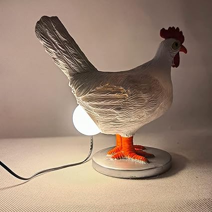 Chicken Egg Lamp Lifelike Resin Chicken Egg Lamp Light, Animal Shaped ...