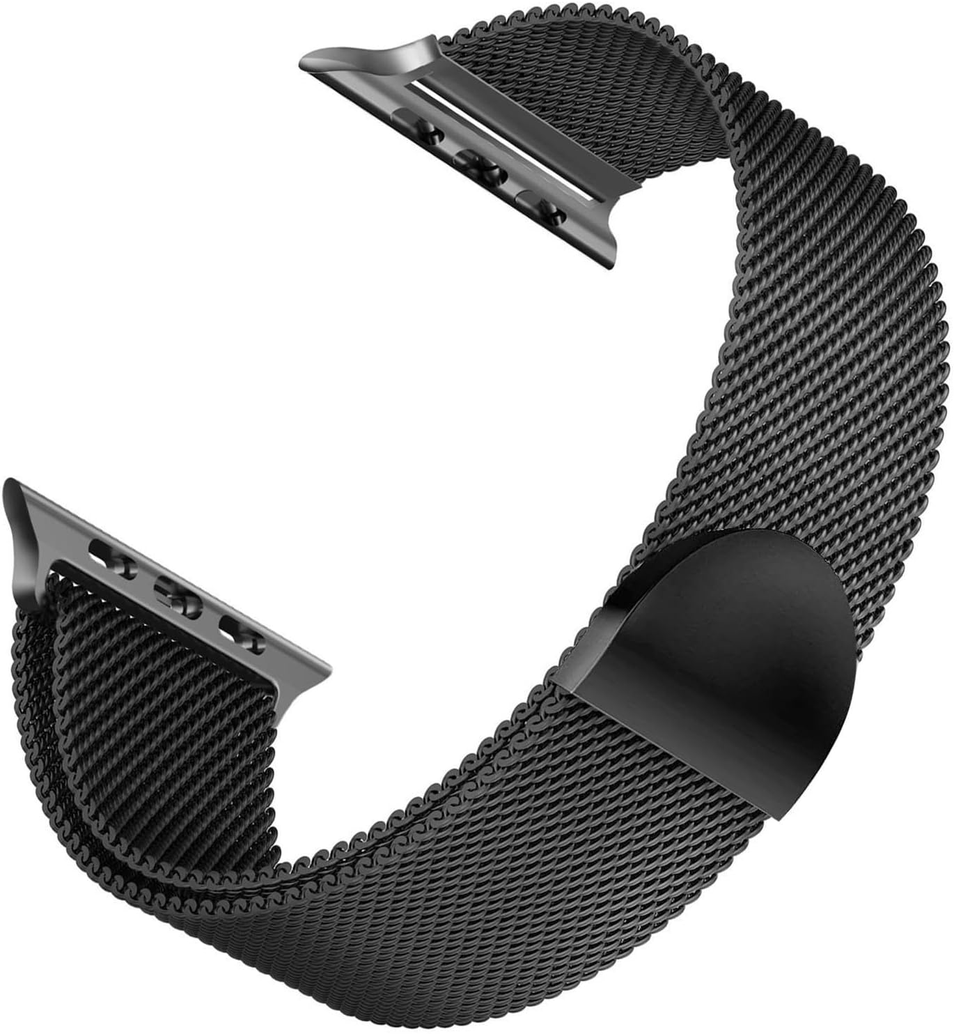 Microsonic Apple Watch Series 8 45mm için Kordon Luxe Metal Twist Siyah ...