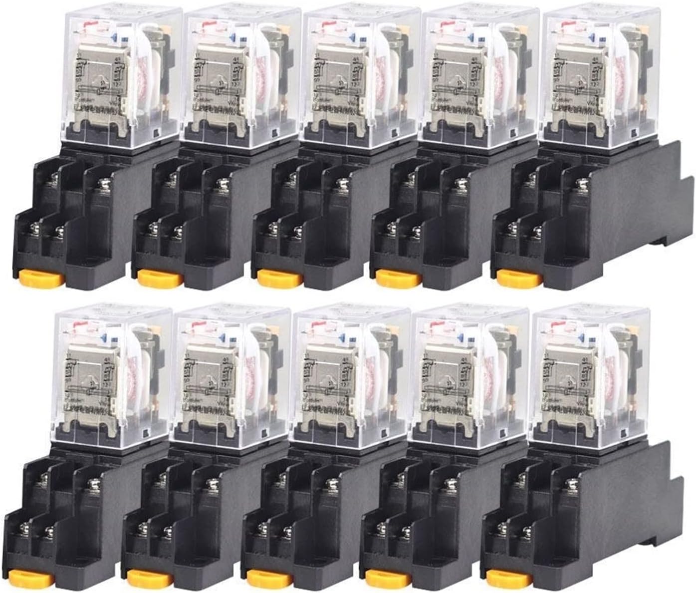 Amazon.com: MASYLS Relay 20pcs MY2P HH52P MY2NJ DC 12V 24V 36V 48V 110V 220V Coil General ...