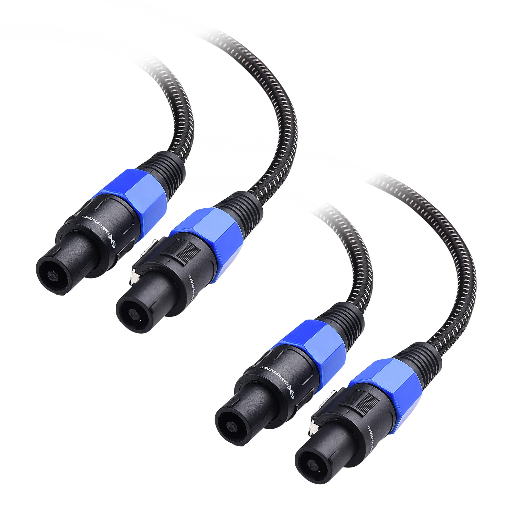 Amazon.com: Cable Matters 2-Pack, Premium Braided 12AWG Speaker Cable 3 ...