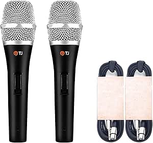 Amazon.com: TJ Taijin Media TM-G20 Wire Microphone 2pcs Set with Cable ...