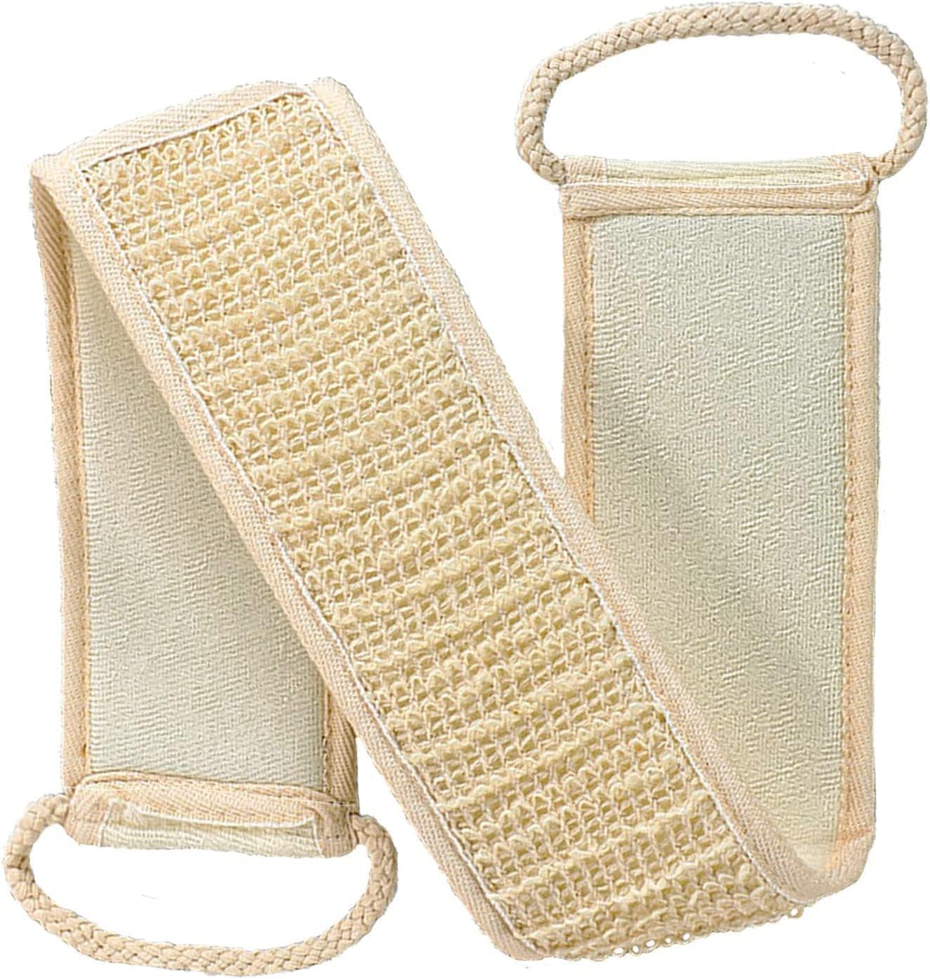 Back Scrubber, Exfoliating Back Scrubber for Shower, Natural Cotton and ...