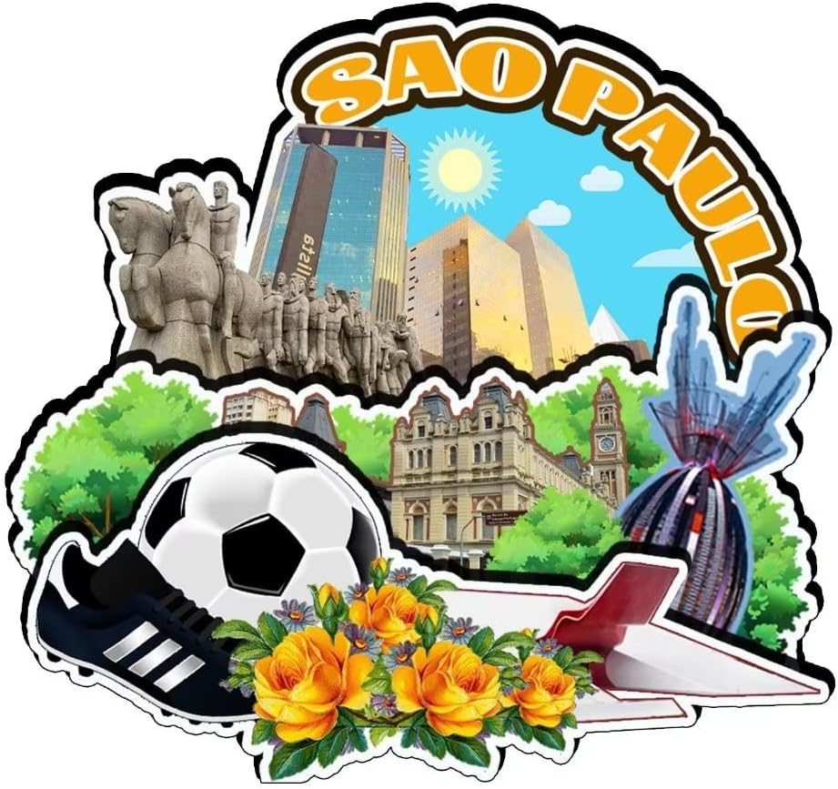 Amazon.com: Sao Paulo Brazil Fridge Magnet Wooden Magnet Art Souvenirs ...