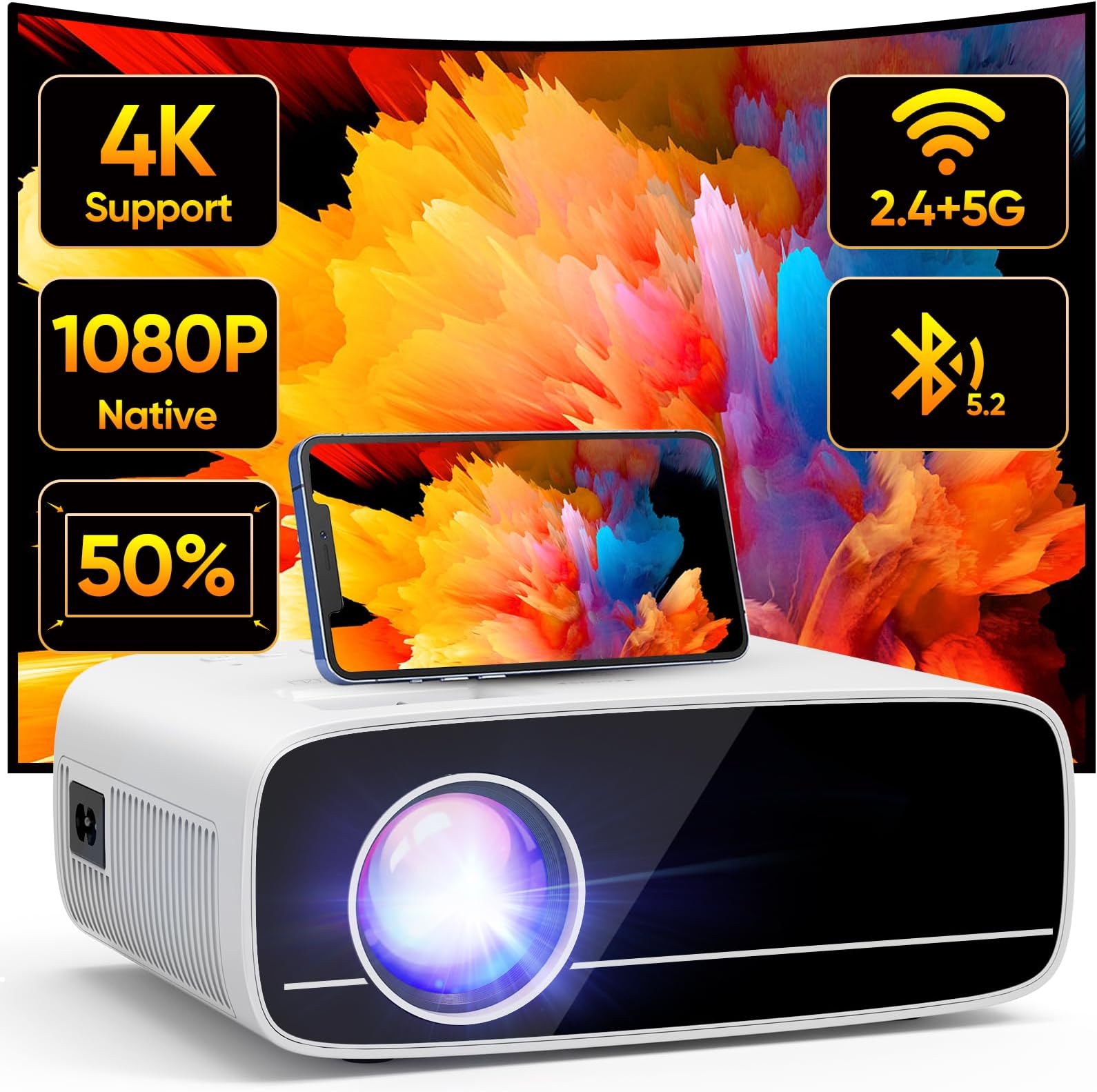 Amazon.com: XGIMI MoGo 2 Portable Projector, Mini Projector with Wifi ...