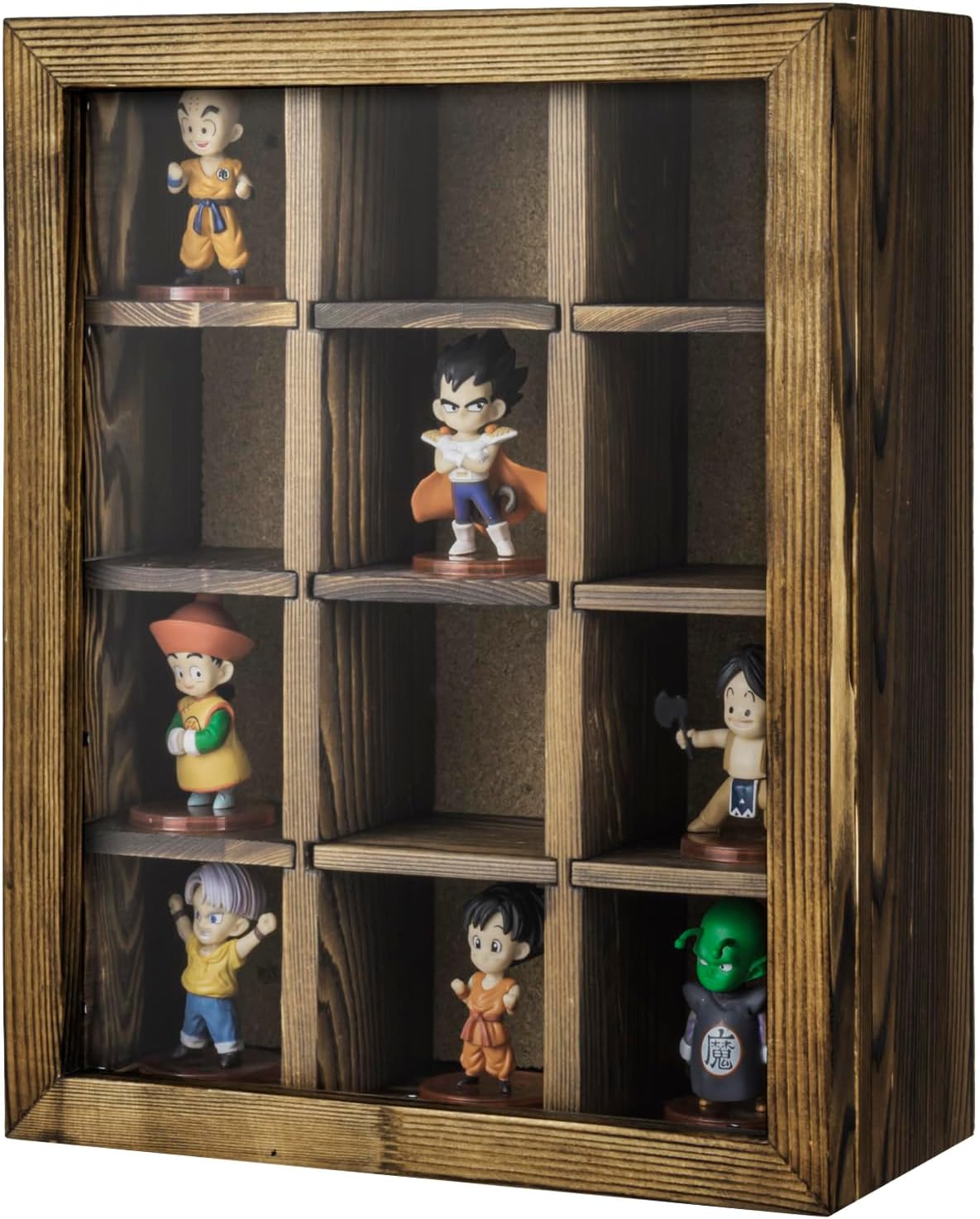 Amazon.com - MyGift 12 Compartment Rustic Burnt Solid Wood Shadow Box ...