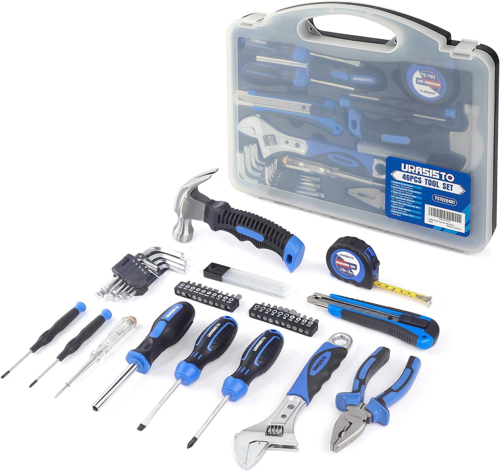 39-Piece General Tool Set-Essential Household Hand Tool Kit with ...