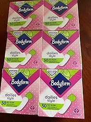 Bodyform Light Liners So Slim Single Wrapped 34 per pack (PACK OF 6 ...