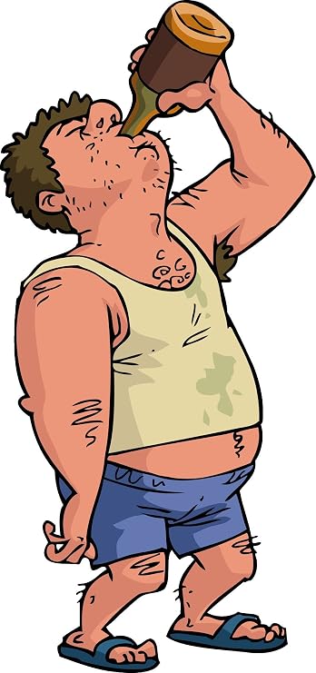 Amazon.com: Pegatina de vinilo de dibujos animados de hombre borracho ...