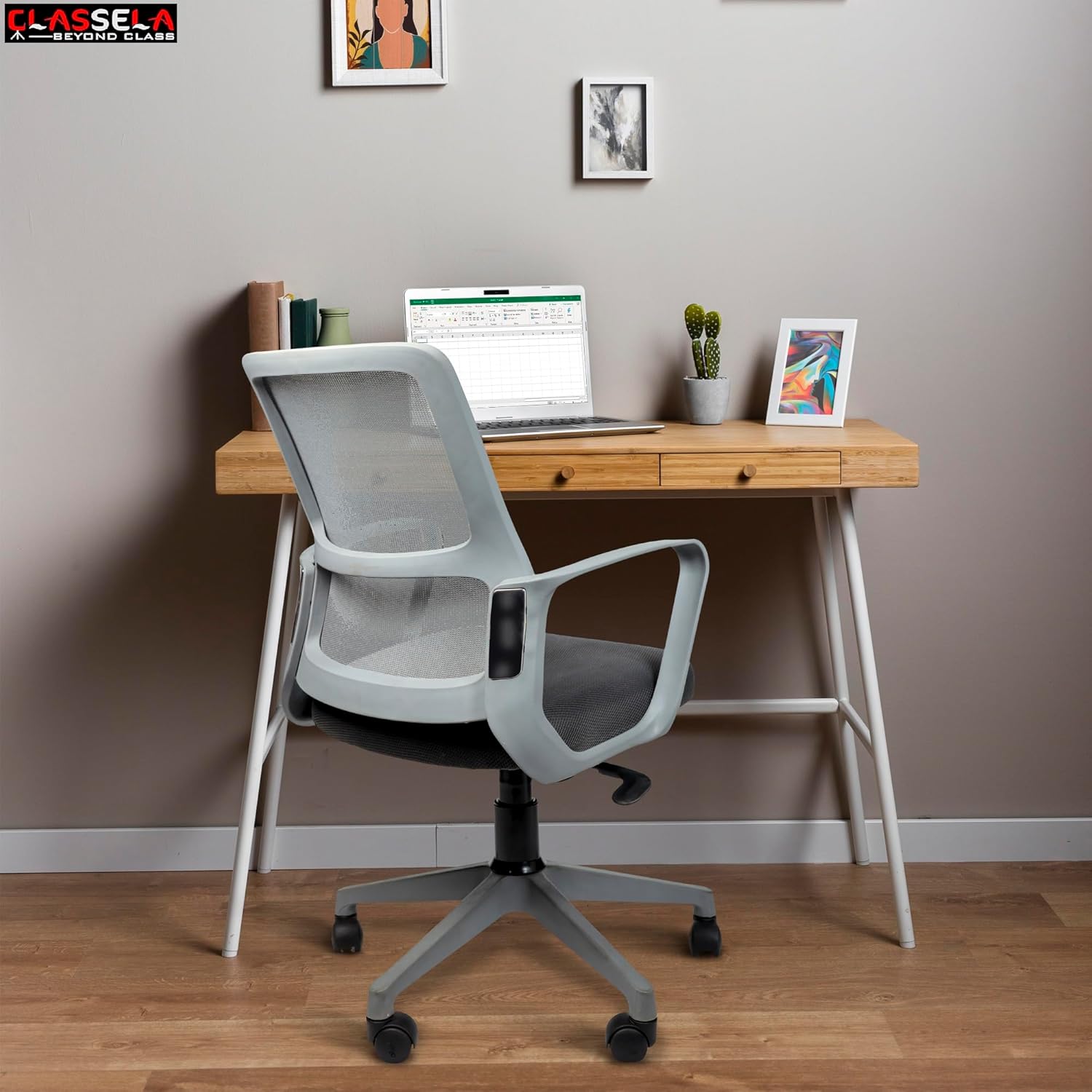 CLASSELA Elanzo Office Revolving Chair Medium Back with Spacious ...