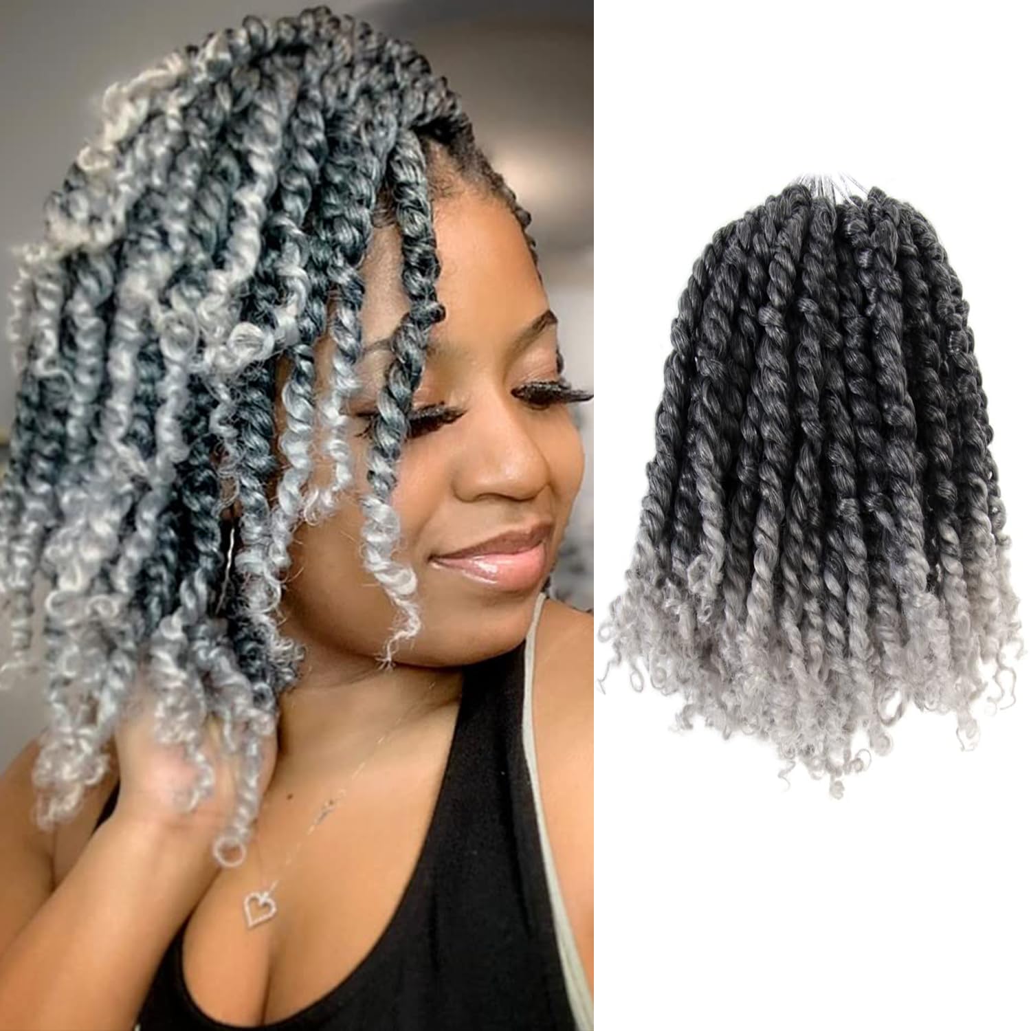 Snapklik.com : VIOLET Passion Twist Crochet Hair - 6 Inch, 9 Packs, Pre ...