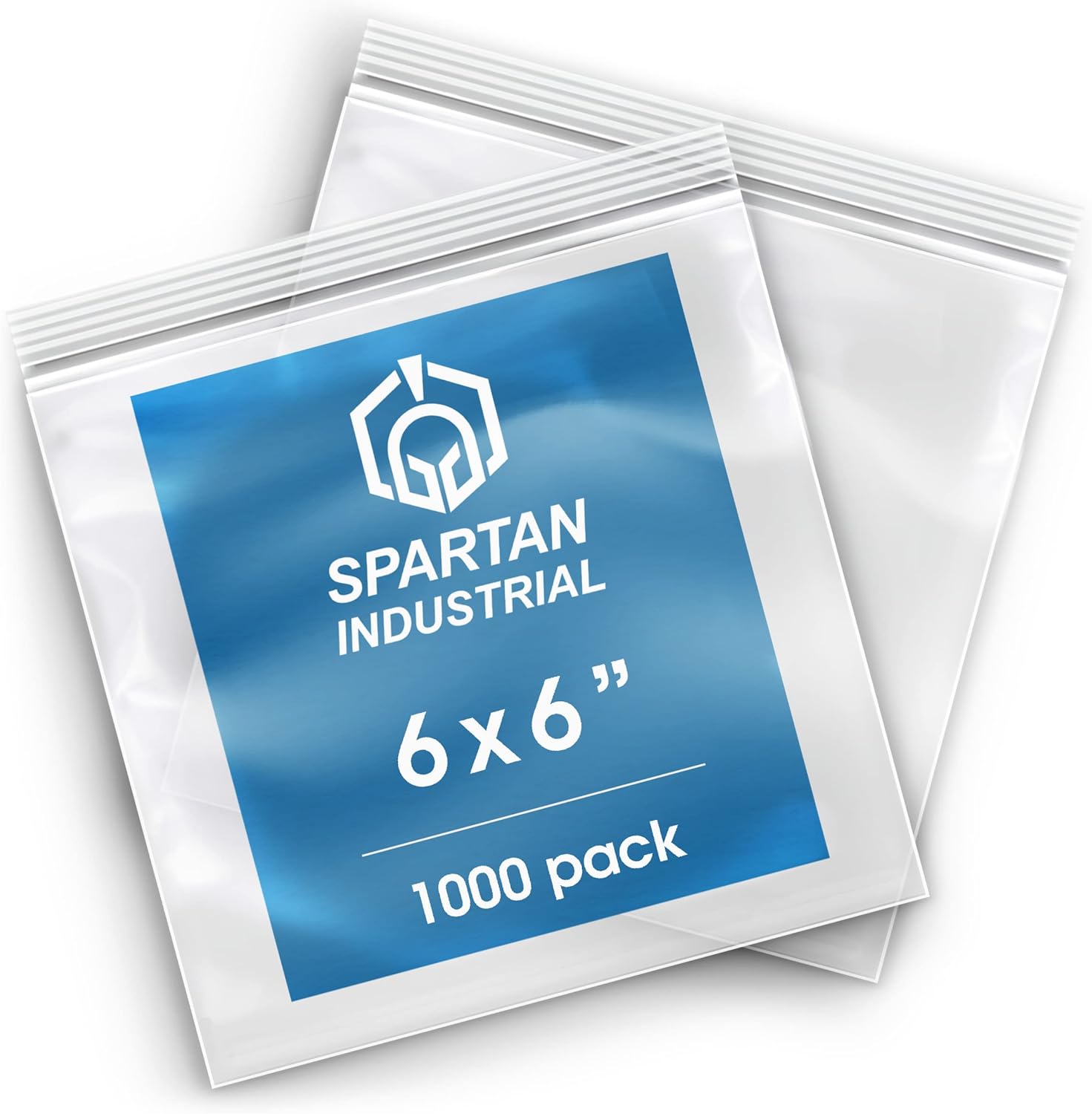 Amazon.com: Spartan Industrial - 6” X 6” (1000 Count) 2 Mil Clear ...