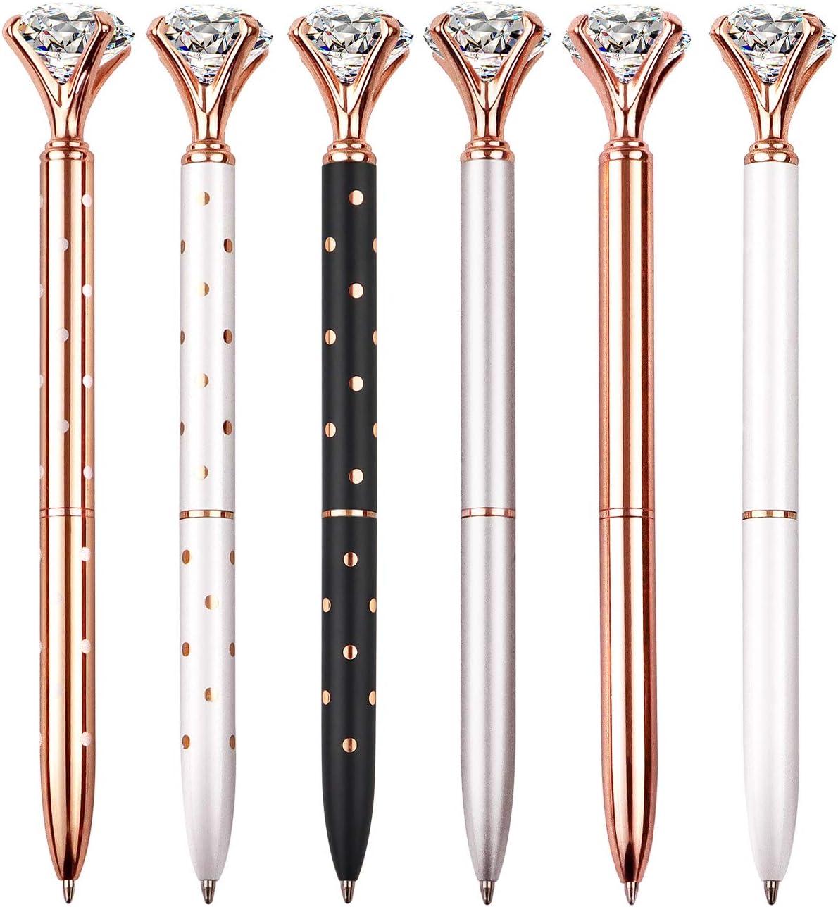 Amazon.com : JOANCÉE 4 PCS Diamond Pen With Big Crystal Bling Metal ...