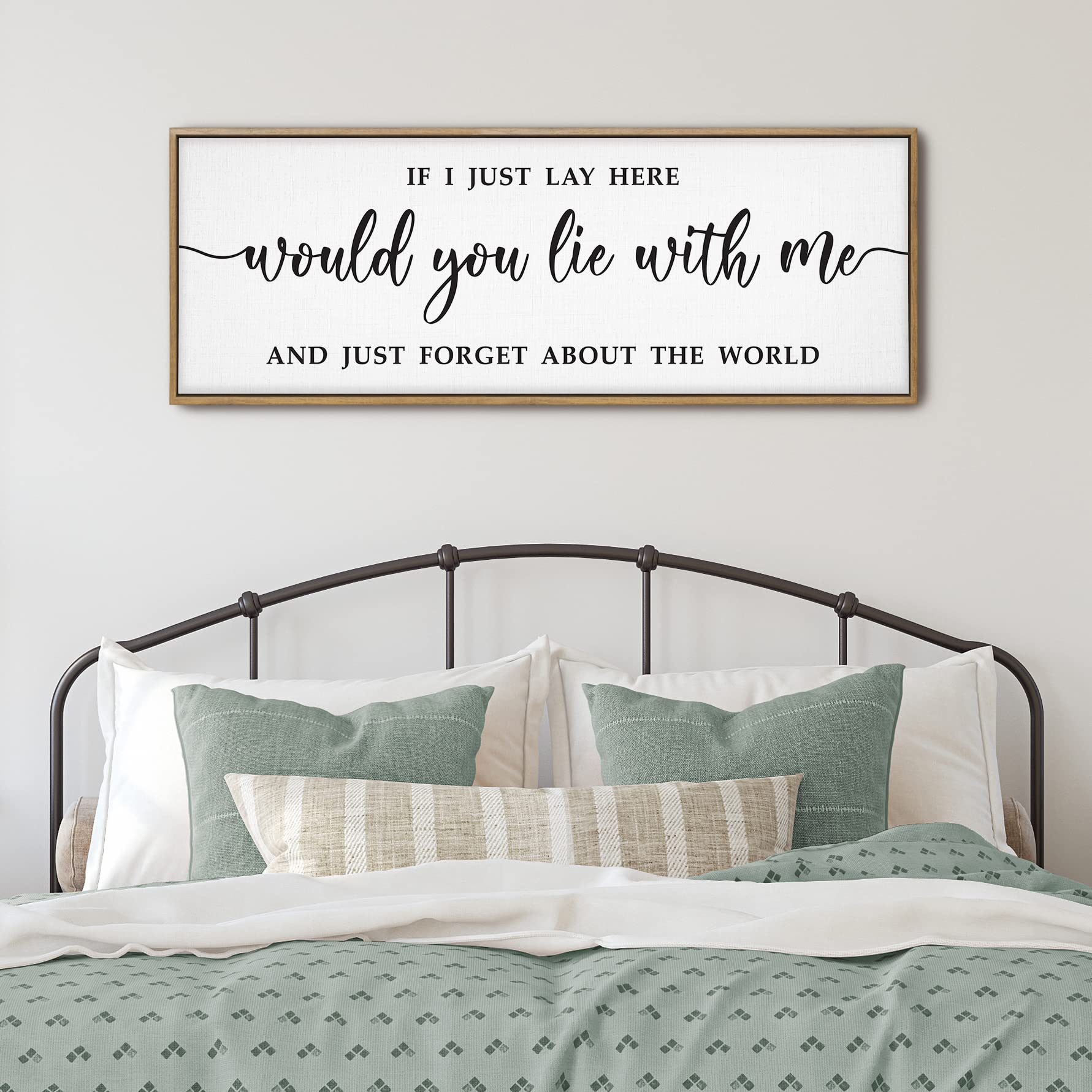 Amazon.com: GraceView If I Lay Here Would You Lie With Me Wall Decor ...