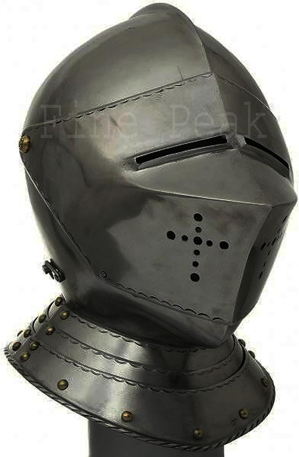 Amazon.com: Fine Peak Medieval Closed Knight Armor Helmet Italian ...