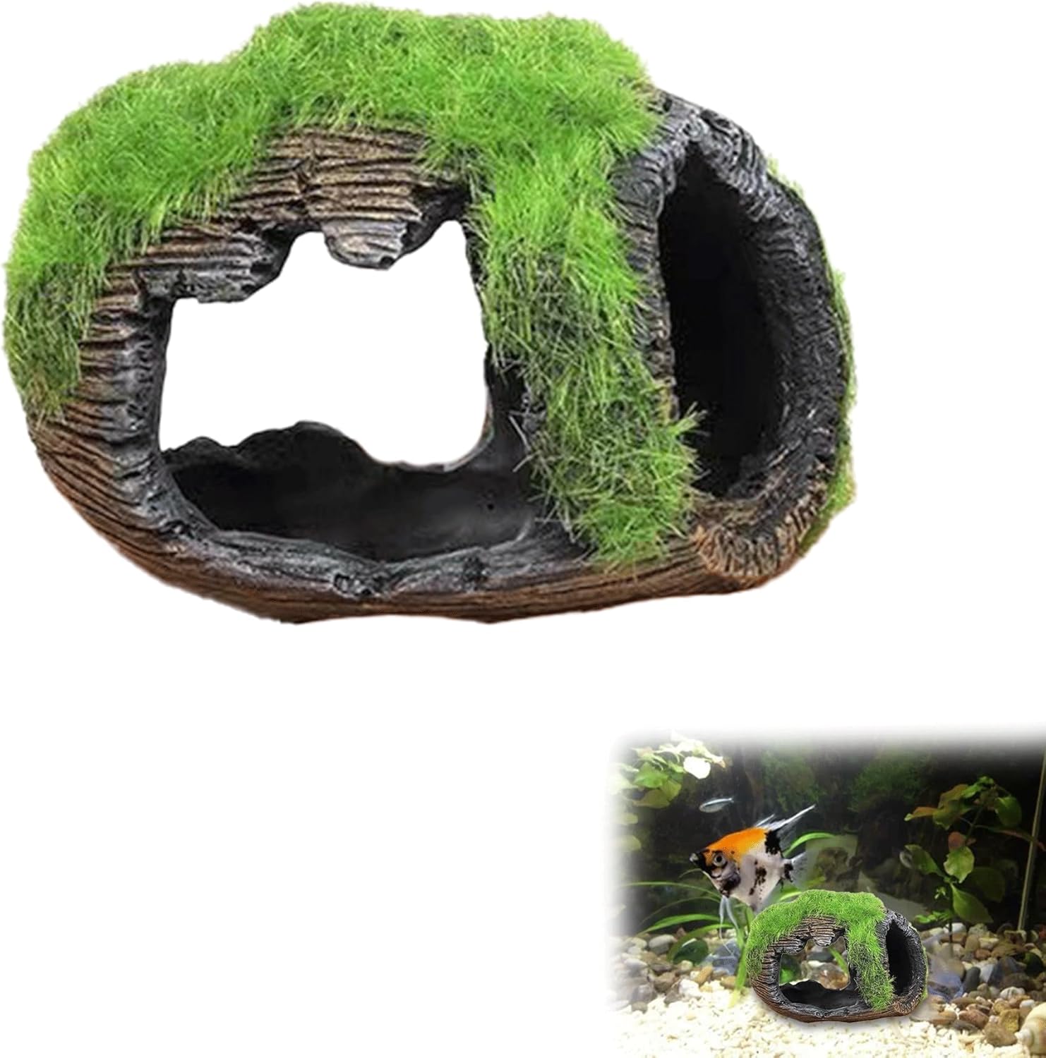 1PCS Barrel Aquarium Decorations Resin Fish Tank Ornaments Broken ...