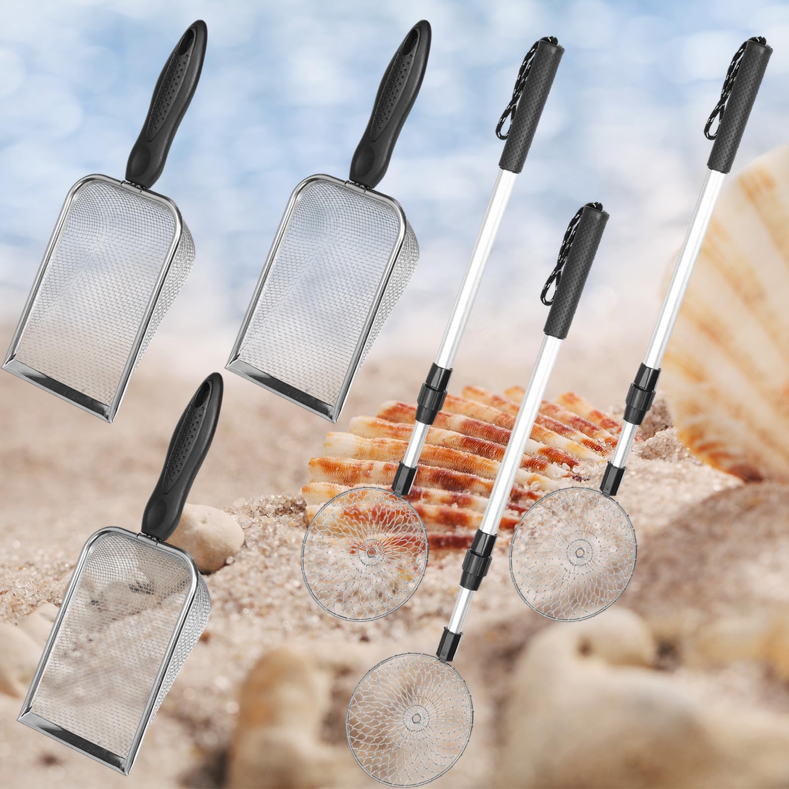Amazon.com: MBJZSL 9pcs Shelling Tools for Beach Include Sand Sifter ...