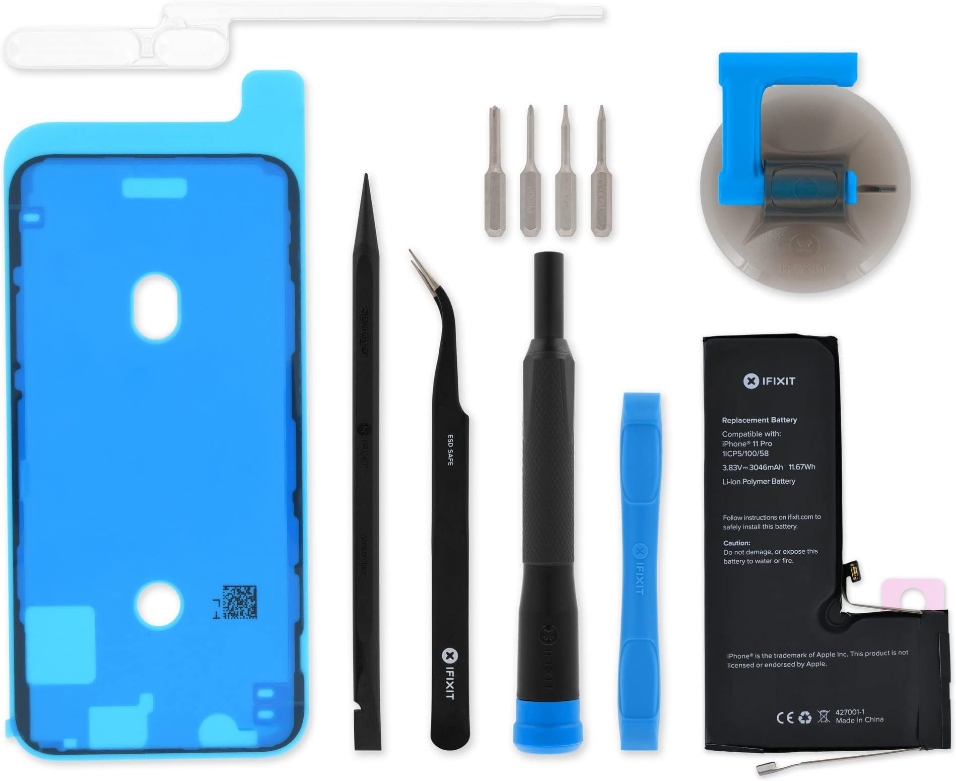 Amazon.com: iFixit Battery Compatible with iPhone 11 Pro - Repair Kit ...