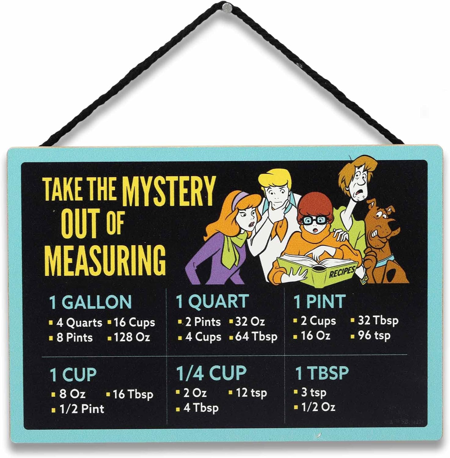 Amazon.com: Scooby-Doo Hanging Wood Measuring Sign - Take the Mystery ...