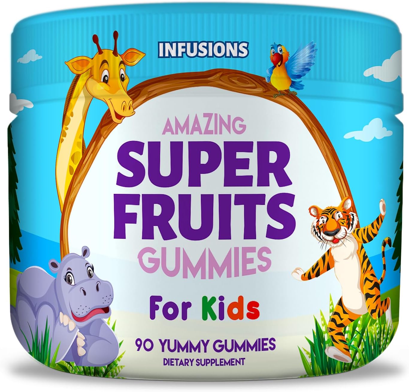 Amazon.com: Infusions Super Fruit Gummies for Kids 90 Count Antioxidant ...