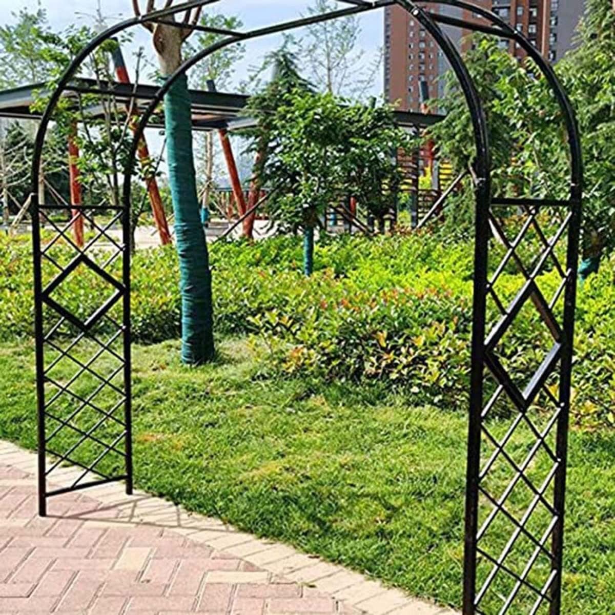 Amazon.com : Garden Arch Trellis 10ft - Assemble Rose Arbor for ...