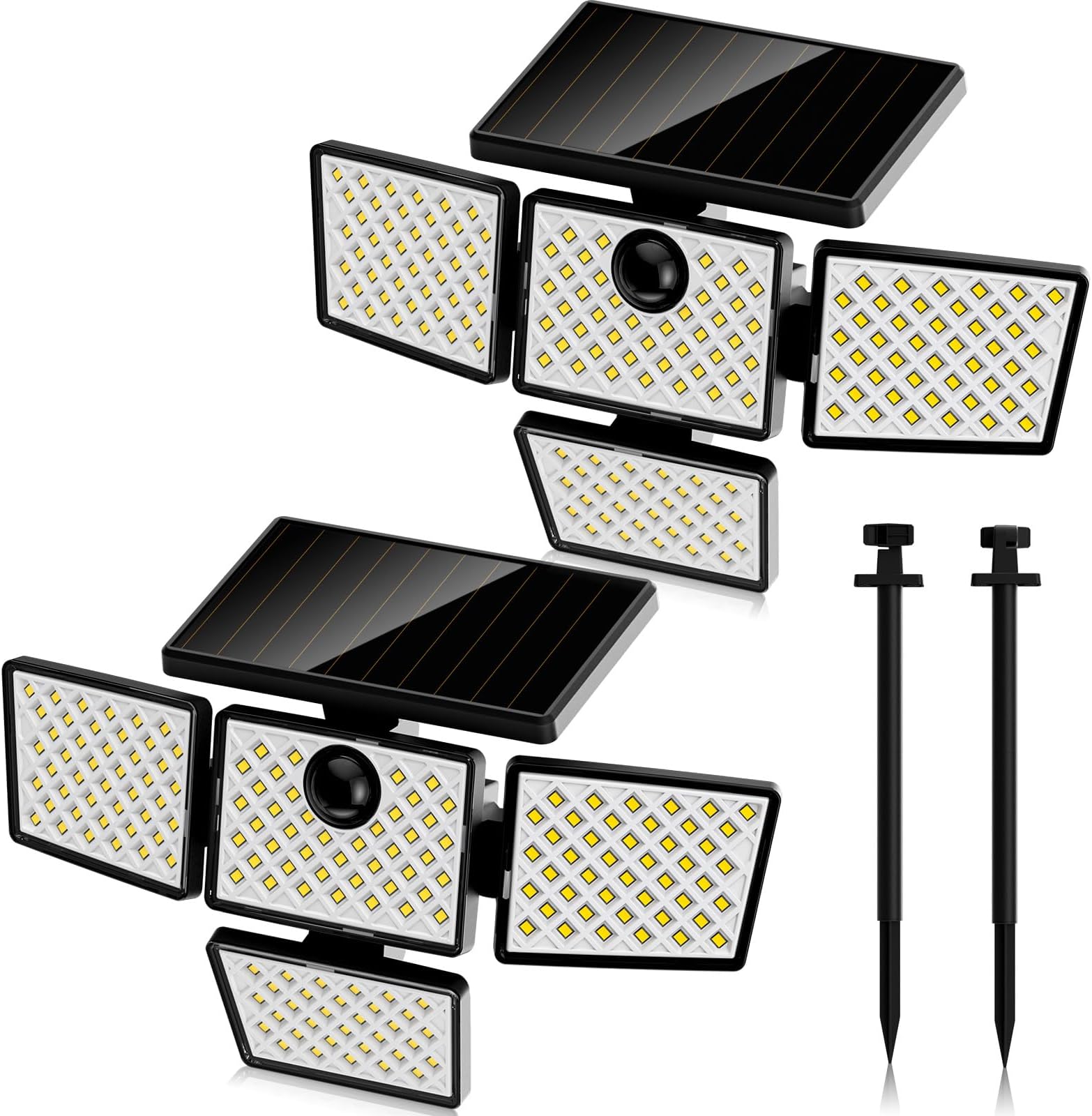 K KASONIC - Solar Motion Sensor Lights, LED Security Lights with 4 ...