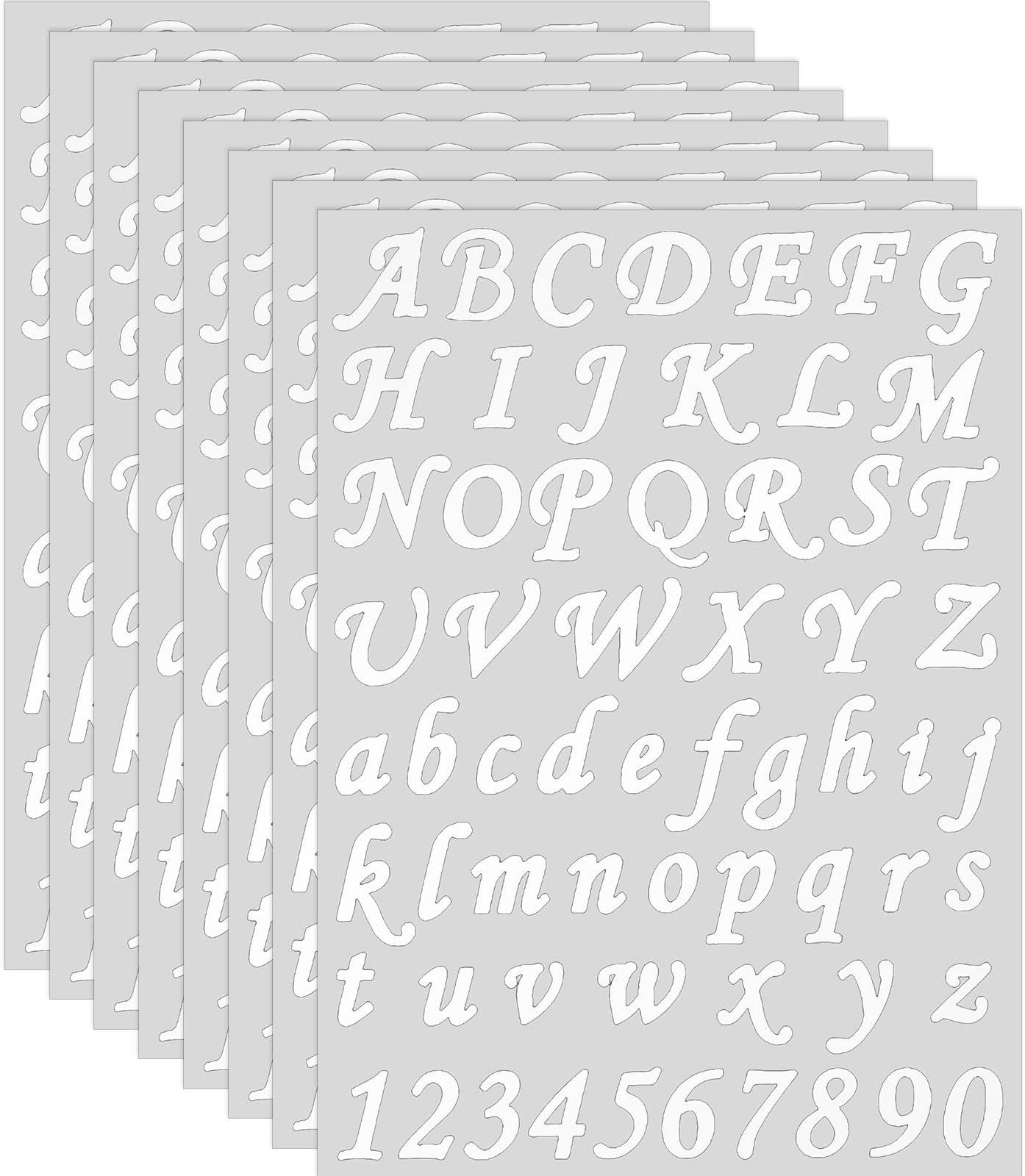 Amazon.com: Spakon 8 Sheets Vinyl Letter Stickers Self Adhesive ...