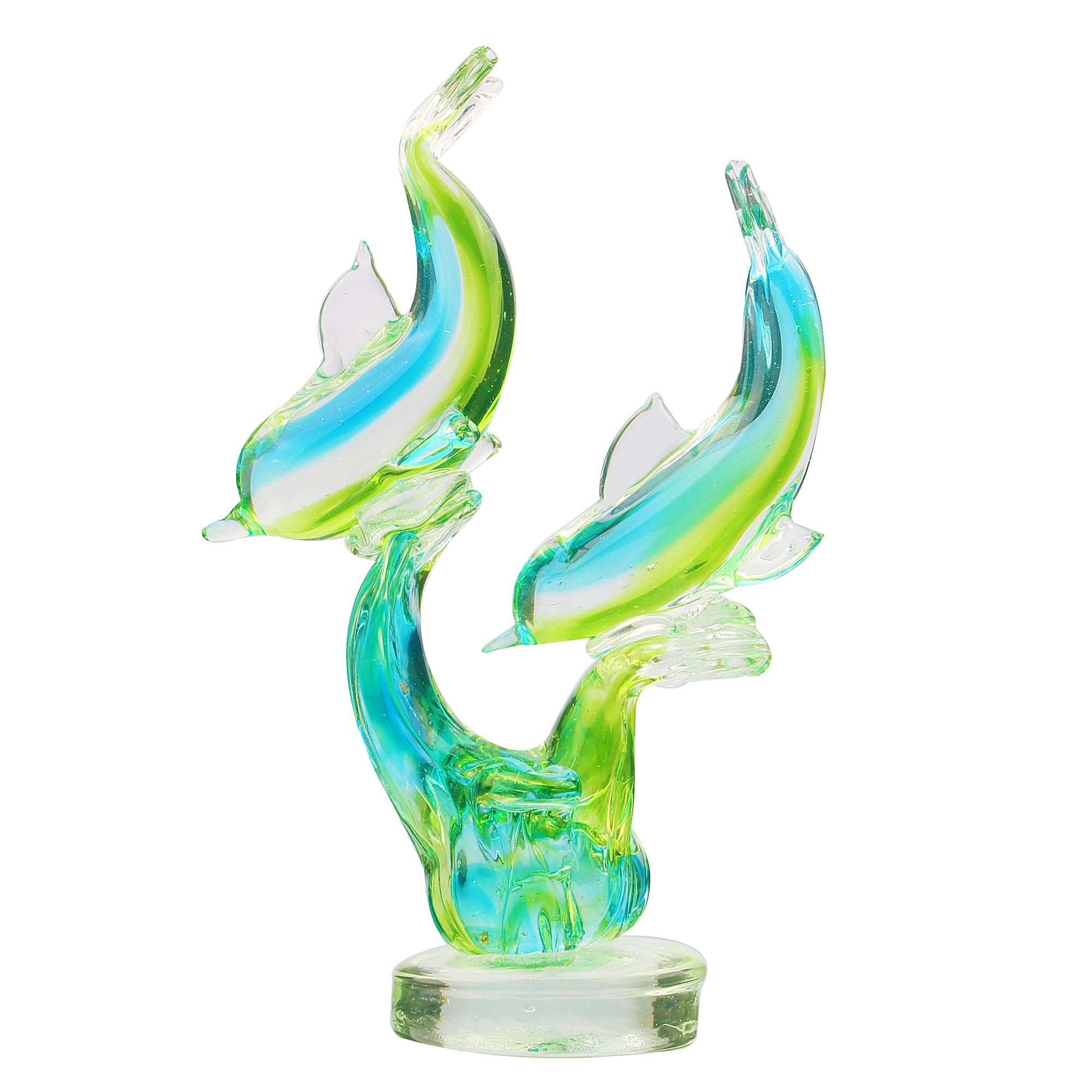 Amazon.com: Xinkulas Art Glass Dolphin Figurine Hand Blown Marine Life ...
