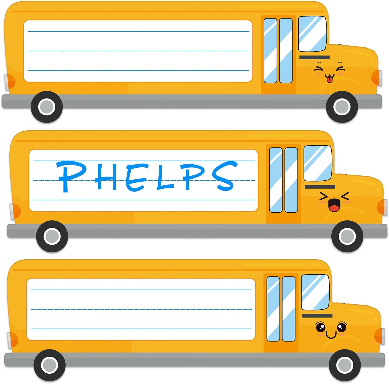 Amazon.com: JUESMOS 36PCS Name Tags for Classroom Desks School Bus ...