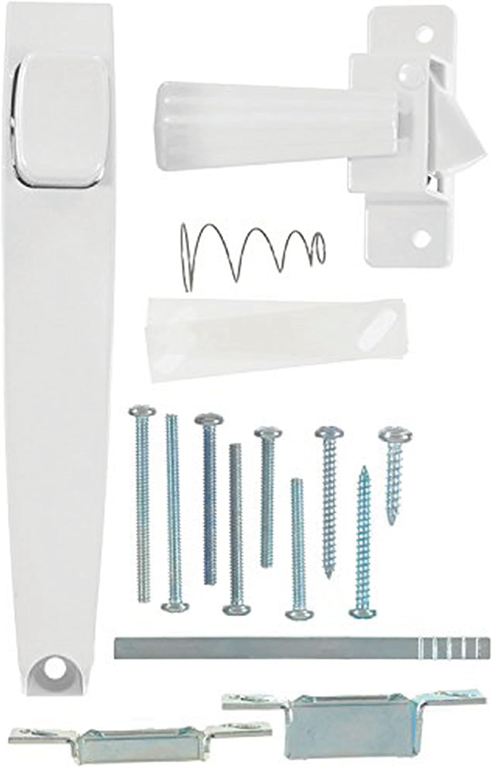 Larson Certified Storm Door White Push-Button Heavy-Duty Latch with Key ...