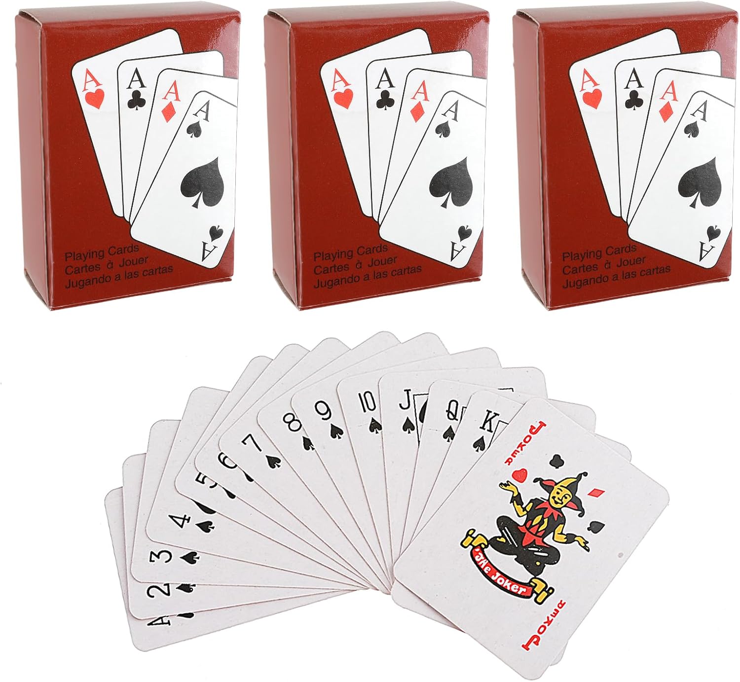 AHQiZFX 3 Decks Mini Playing Cards, Small Playing Cards Tiny Cards Deck ...