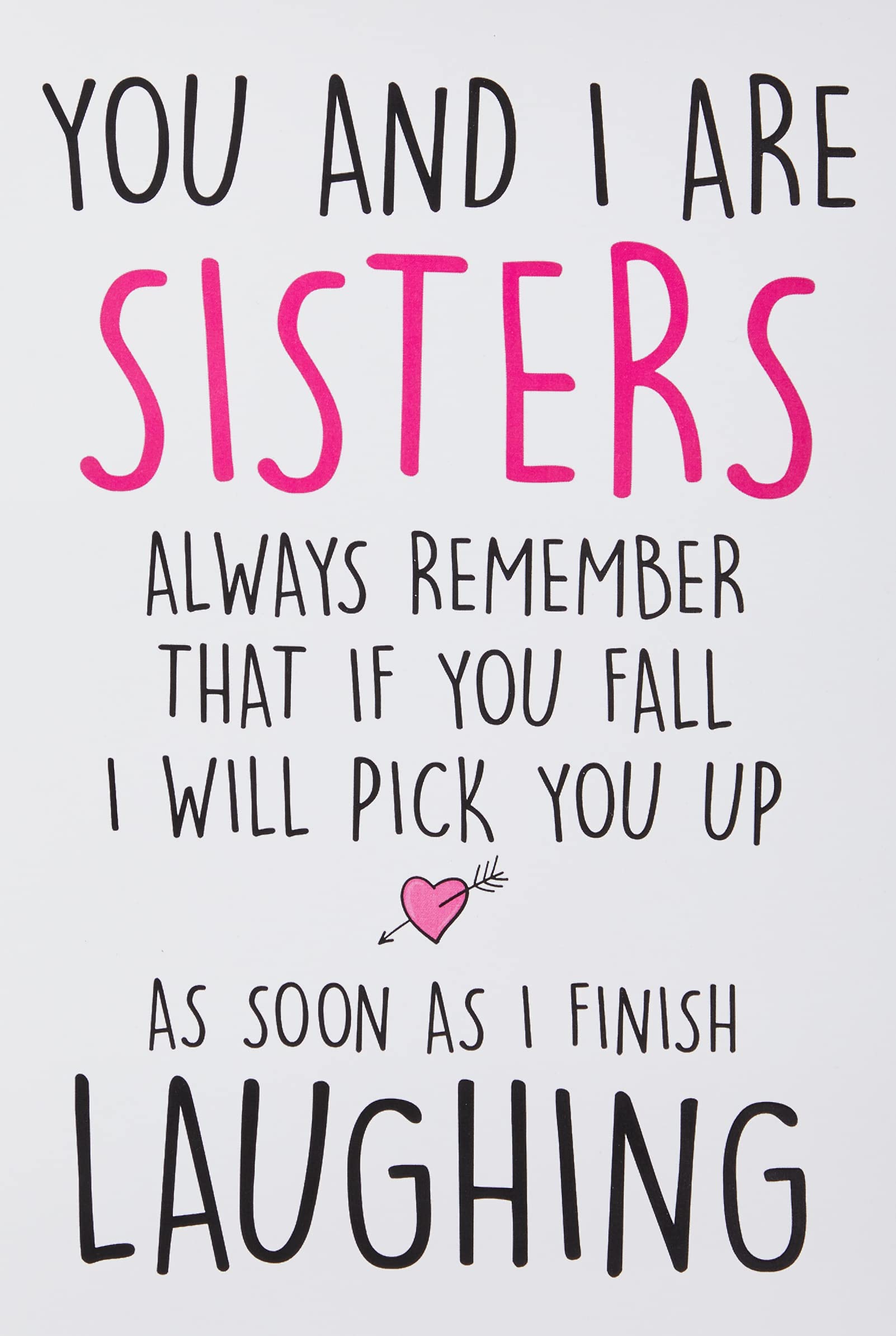 Funny Card for Sister Novelty Cards Sister Card Birthday Cards ...